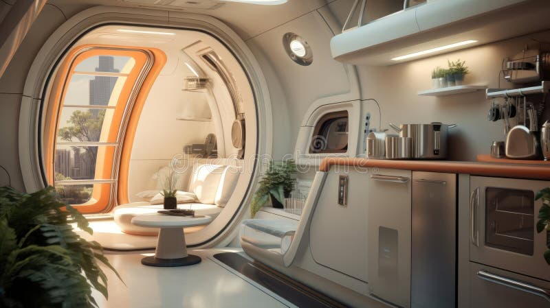 Capsule Type Apartment, High Technology Stock Illustration ...