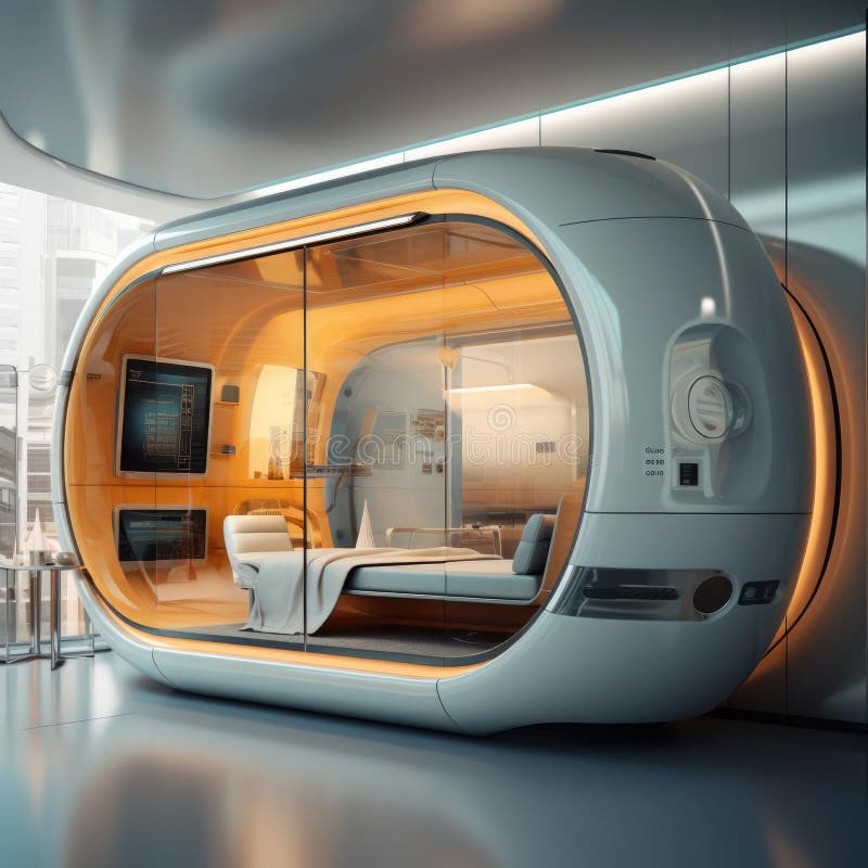 Capsule Type Apartment, High Technology Stock Illustration ...
