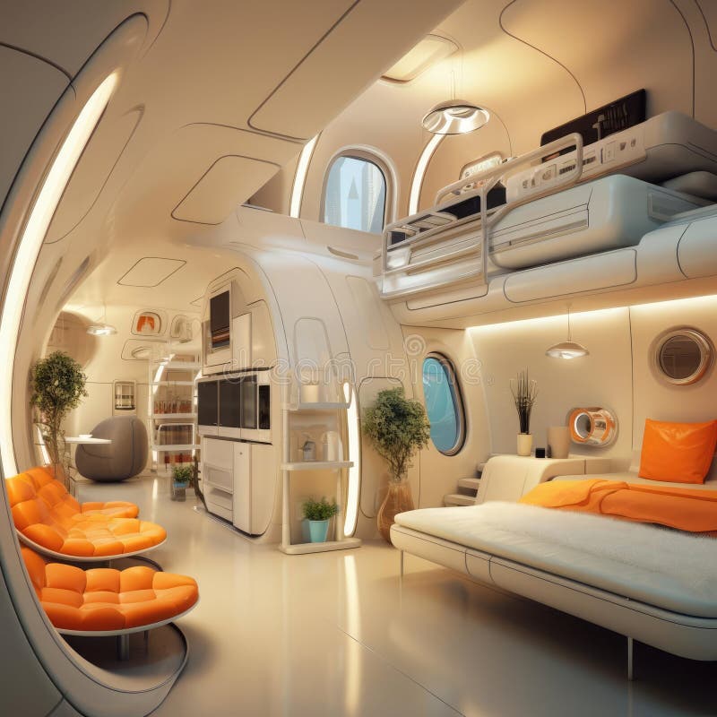 Capsule Type Apartment, High Technology Stock Illustration ...