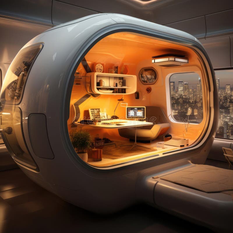 Capsule Type Apartment, High Technology Stock Illustration ...