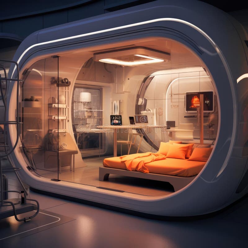 Capsule Type Apartment, High Technology Stock Illustration ...