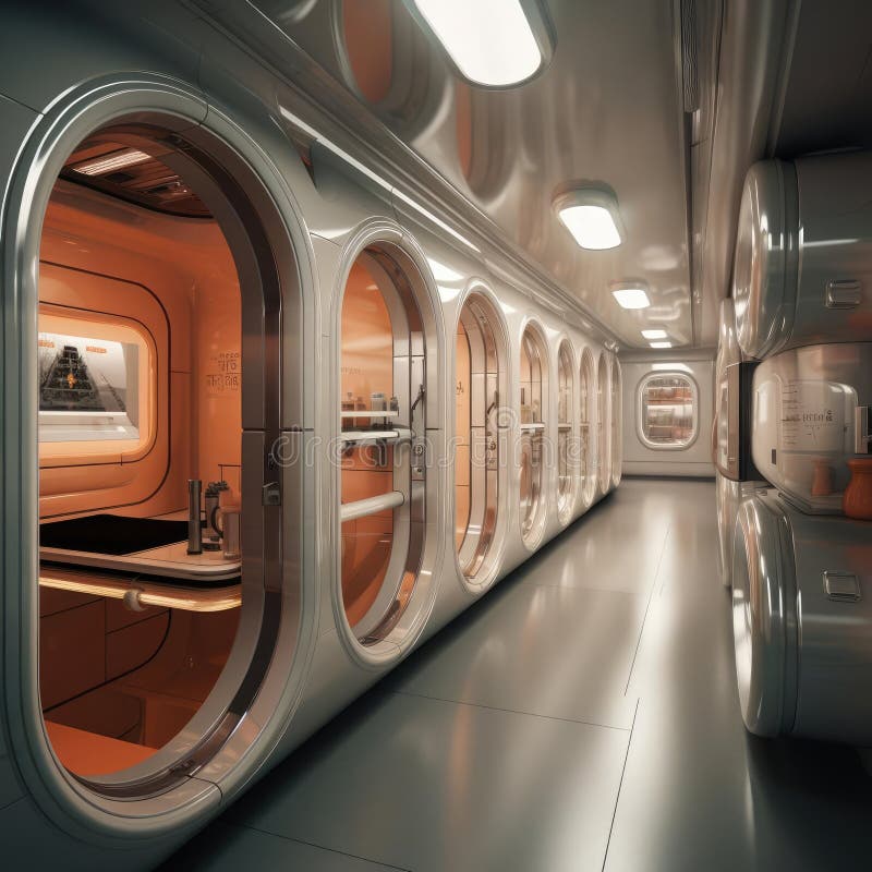 Capsule Type Apartment, High Technology Stock Illustration ...