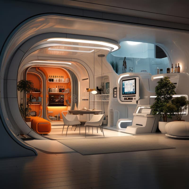 Capsule Type Apartment, High Technology Stock Illustration ...