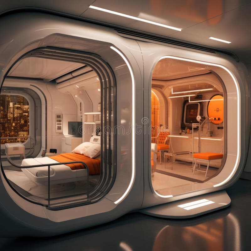 Capsule Type Apartment, High Technology Stock Illustration ...