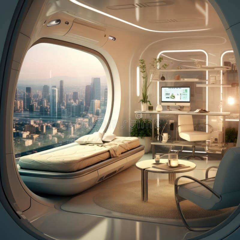 Capsule Type Apartment, High Technology Stock Illustration ...