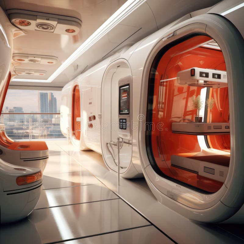 Capsule Type Apartment, High Technology Stock Illustration ...