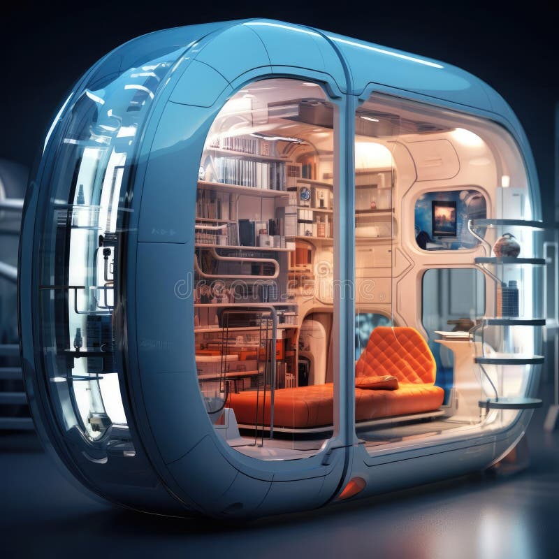 Capsule Type Apartment, High Technology Stock Illustration ...