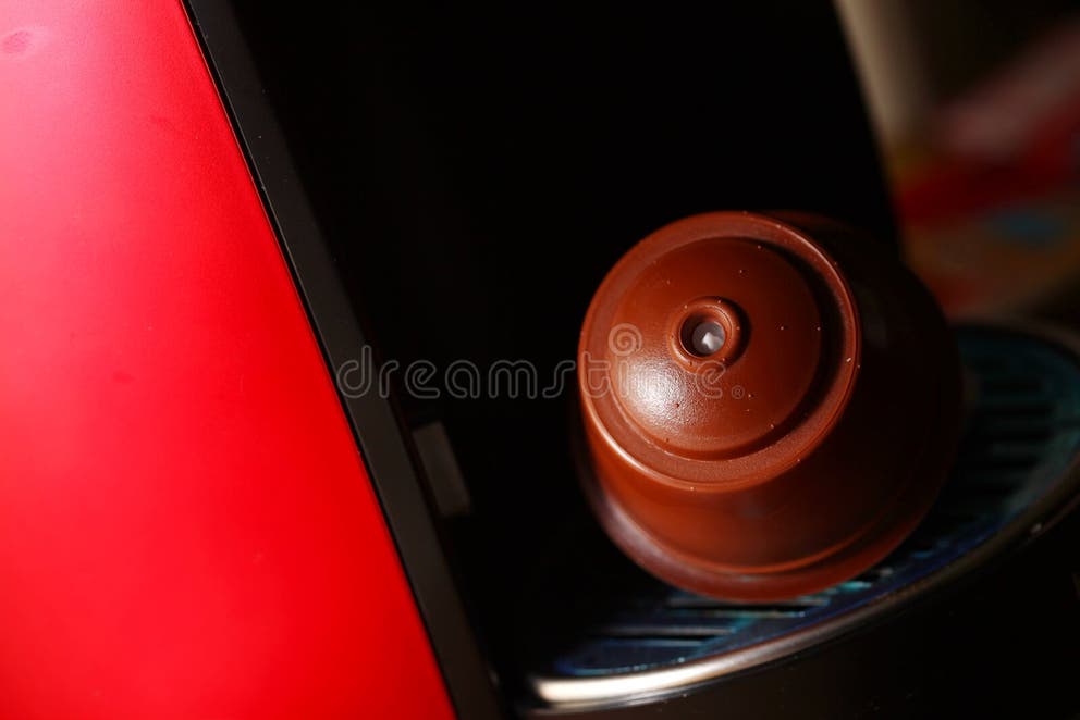 Capsule unit scene. stock photo. Image of stain, coffee - 110281598