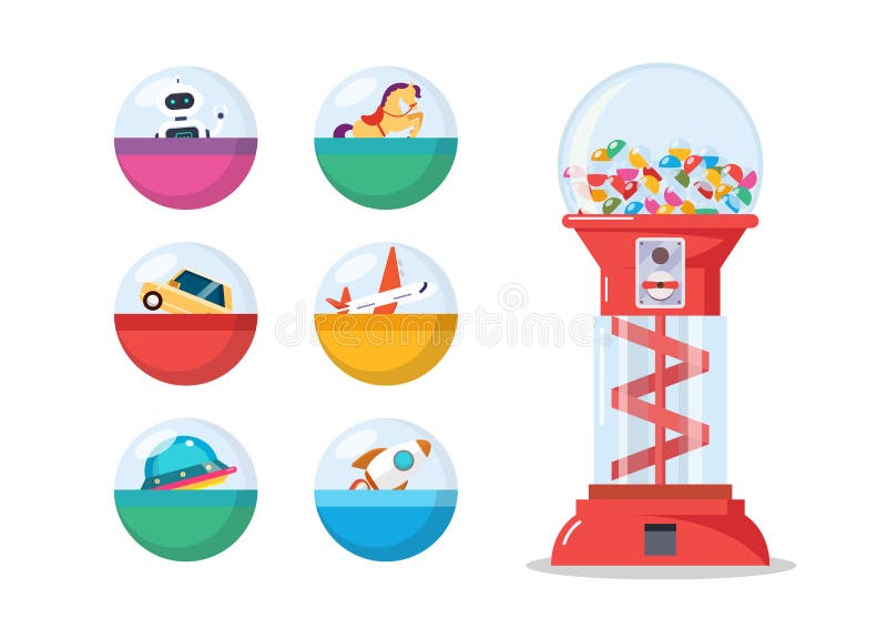 Capsule vending machine stock vector. Illustration of children - 269280378