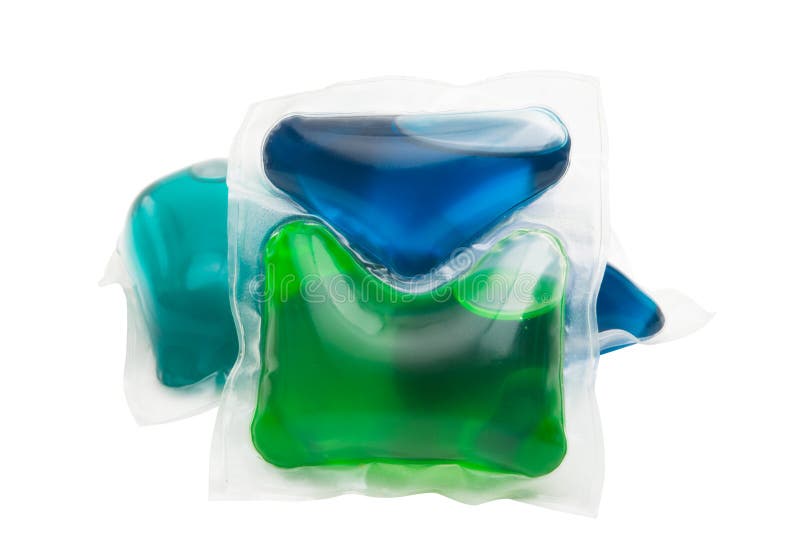 Capsule for Washing Isolated Stock Image - Image of blue, machine ...