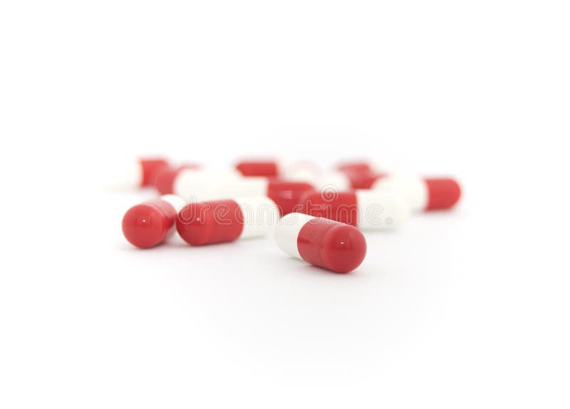 Half Red Half White Pill Capsule. 3D Stock Illustration - Illustration ...