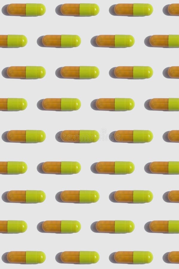 Capsules Arranged in a Row - Pattern Stock Image - Image of arranged ...
