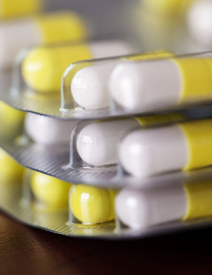 Capsules in Blister Pack stock photo. Image of pharmaceutical - 1555956