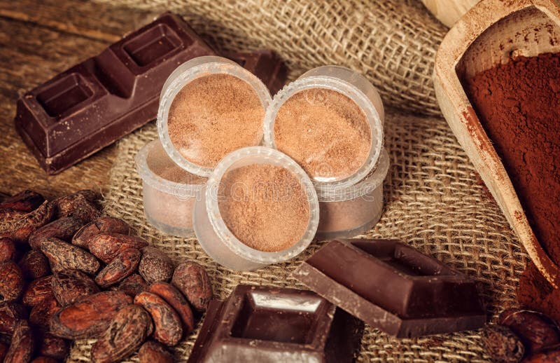 Capsules of chocolate stock photo. Image of choco, pieces - 49468104