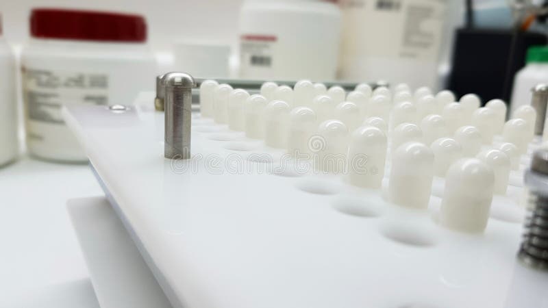 Capsules Compounding in the Pharmacy Laboratory Stock Photo - Image of ...