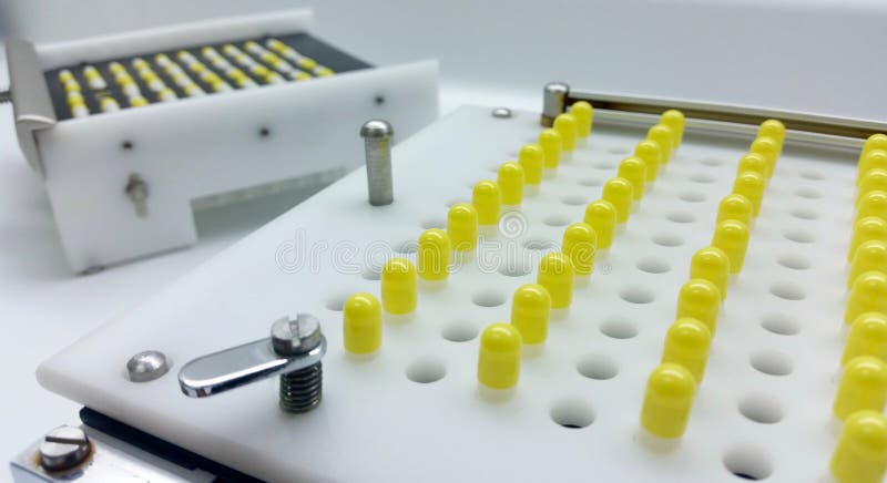 Capsules Compounding in the Pharmacy Laboratory Stock Photo - Image of ...