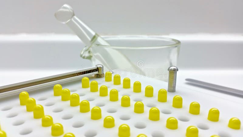 Capsules Compounding in the Pharmacy Laboratory Stock Photo - Image of ...