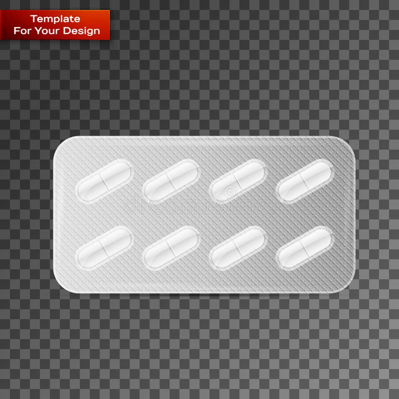 Capsules Die in Blaar Worden Ingepakt Vector Illustratie - Illustration ...