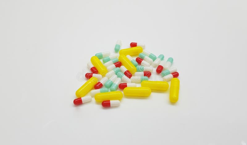 Capsules of Different Sizes and Colors Stock Image - Image of ...