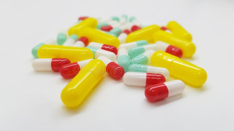 Capsules of Different Sizes and Colors Stock Photo - Image of tablet ...