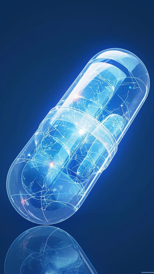 Capsules Exhibit Advanced Blue Tech Design Elements, Rendered Three ...
