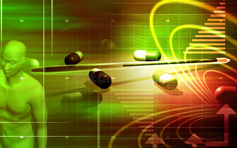Capsules with human body stock illustration. Illustration of model ...
