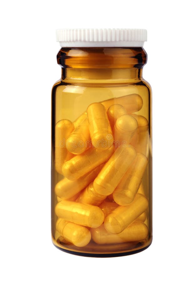 Capsules Isolated Over White Stock Image - Image of glass, science ...
