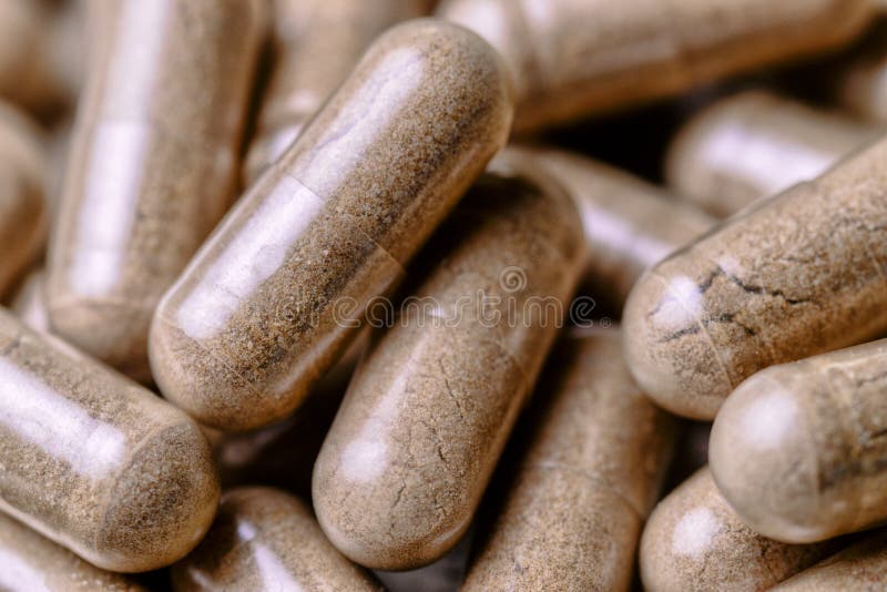 Capsules Made with Natural Products. Stock Photo - Image of health ...