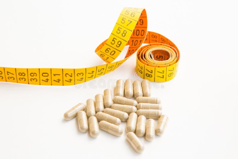 Capsules with Measuring Tape Stock Image - Image of medical, fresh ...