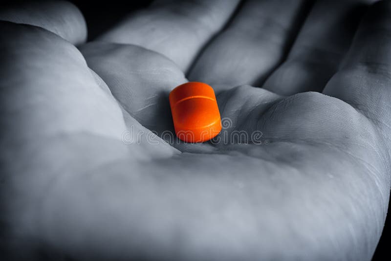 Capsules in palm stock image. Image of cure, monochrome - 39753913