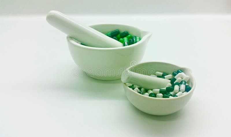 Capsules in the Pharmacy Laboratory Stock Image - Image of green ...