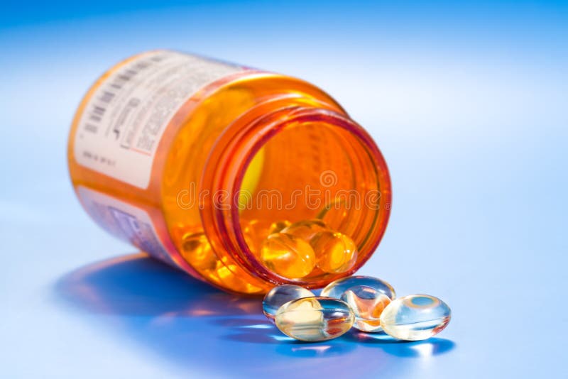 Capsules with vitamin stock image. Image of medical, pain - 36553829