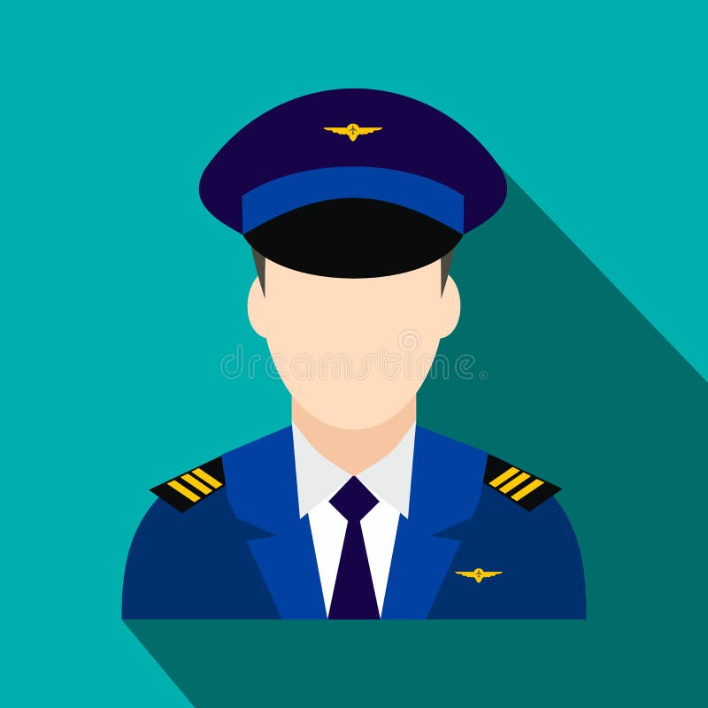 Captain of the Aircraft Icon Stock Vector - Illustration of instructor ...