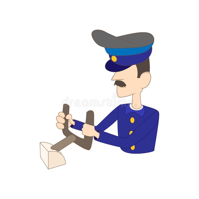 Captain of the Aircraft Icon, Cartoon Style Stock Vector - Illustration ...