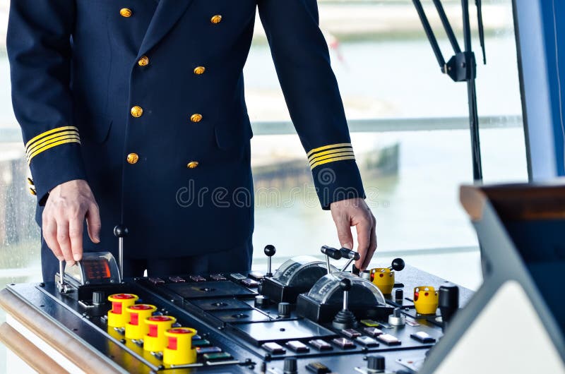 Captain of a Cruise Ship Doing a Maneuver Stock Image - Image of ...