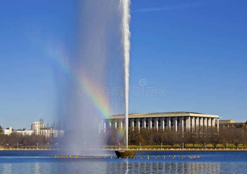 The Captain Cook Memorial Jet in Canberra Stock Image - Image of queen ...