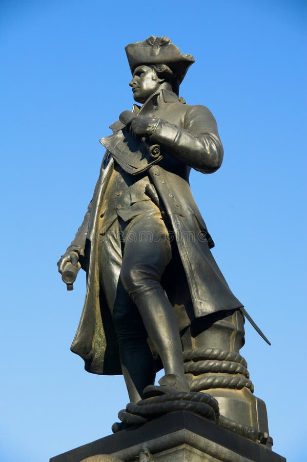 Captain Cook statue stock image. Image of pacific, newfoundland - 3333323