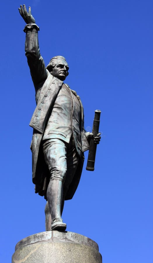 Captain Cook statue stock image. Image of pacific, newfoundland - 3333323