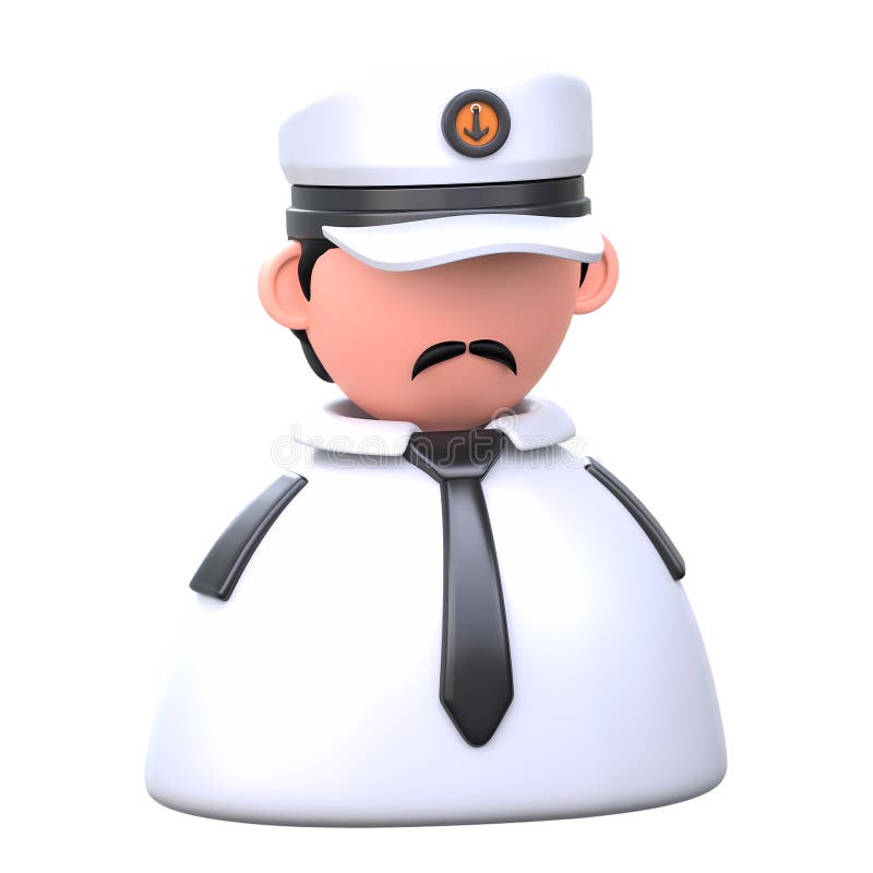 Captain 3D Icon stock illustration. Illustration of sailor - 348689305