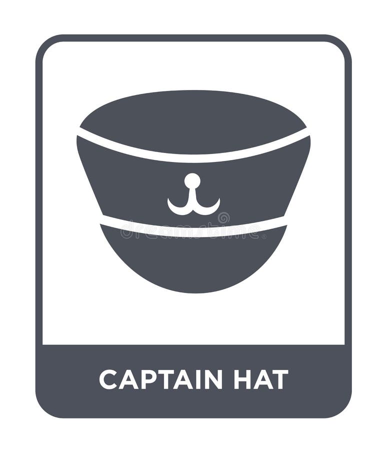 Captain Hat Icon in Trendy Design Style. Captain Hat Icon Isolated on ...