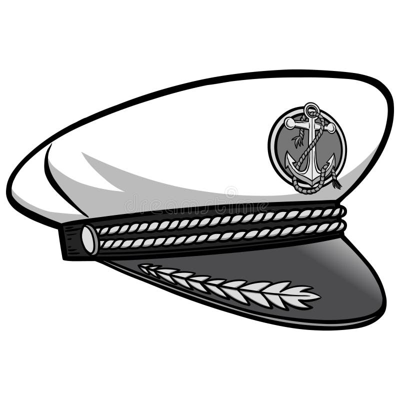 Captain Hat Illustration stock vector. Illustration of sailing - 108045265