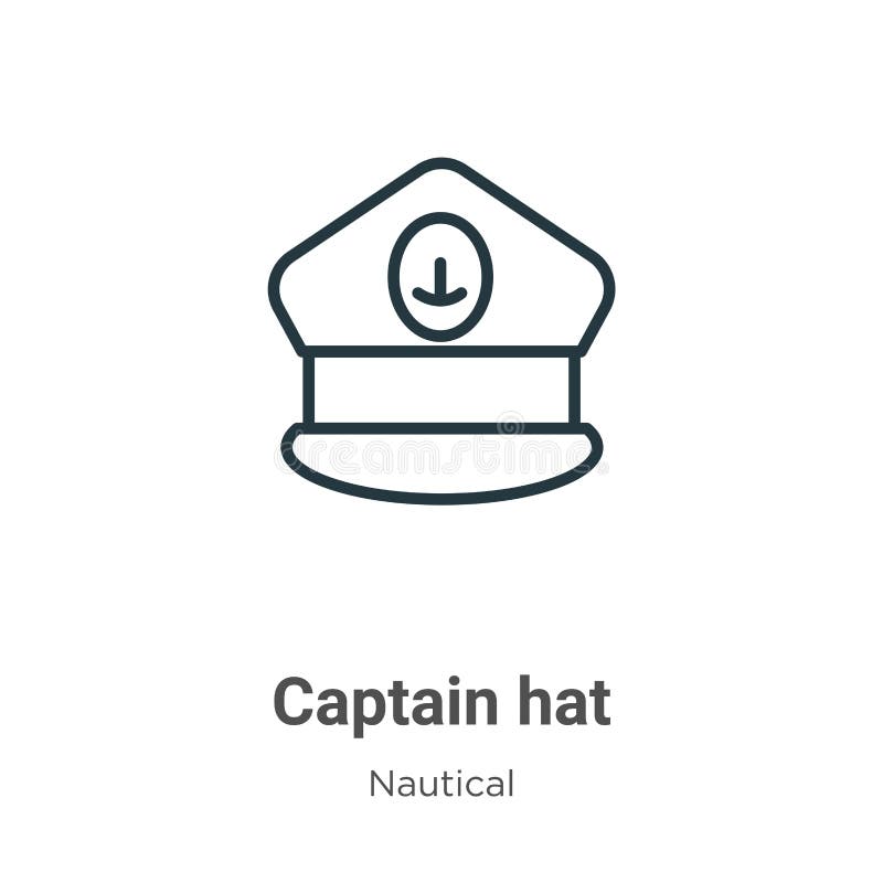 Captain Hat Icon in Filled, Thin Line, Outline and Stroke Style. Vector ...