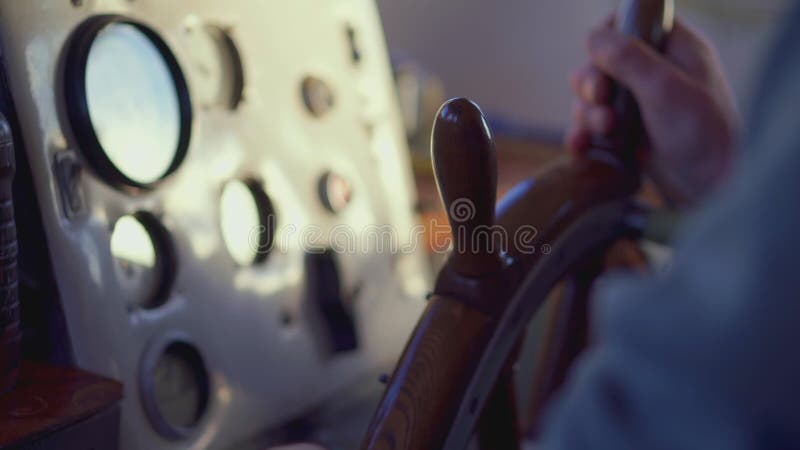 The Captain is at the Helm. Clip. the Man Controls the Ship. Human ...