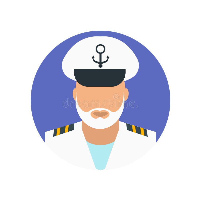 Captain Icon Vector Sign and Symbol Isolated on White Background ...