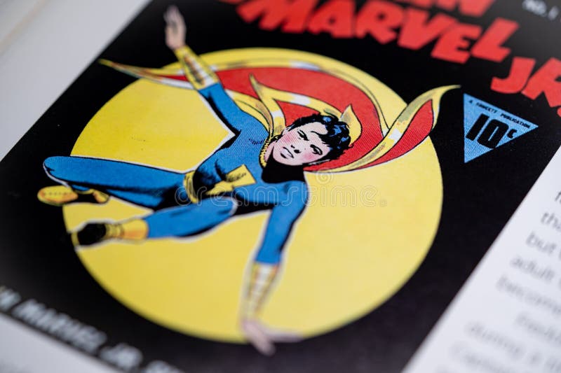 Captain Marvel Jr. from a Comic Book Editorial Stock Image - Image of ...