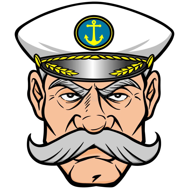 Captain Mascot stock vector. Illustration of occupation - 53714193