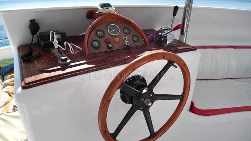 Captain place on the ship stock video. Video of instruments - 346923135