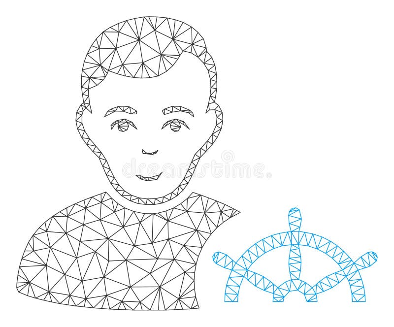 Captain Polygonal Frame Vector Mesh Illustration Stock Vector ...