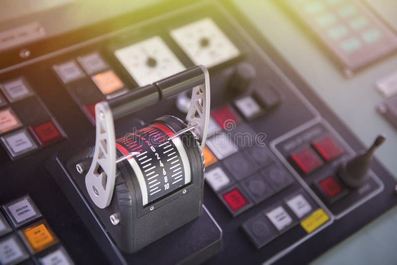Captain`s Hand on Ship Throttle. Stock Image - Image of speed, drive ...