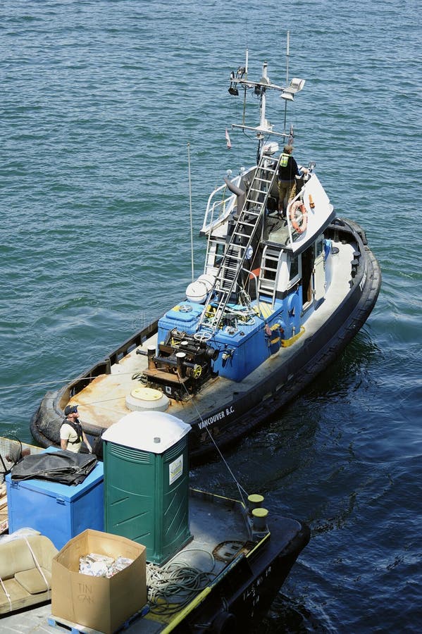 The Captain of Tymac Ranger Tug Boat Sterring from the Top of the Tug ...